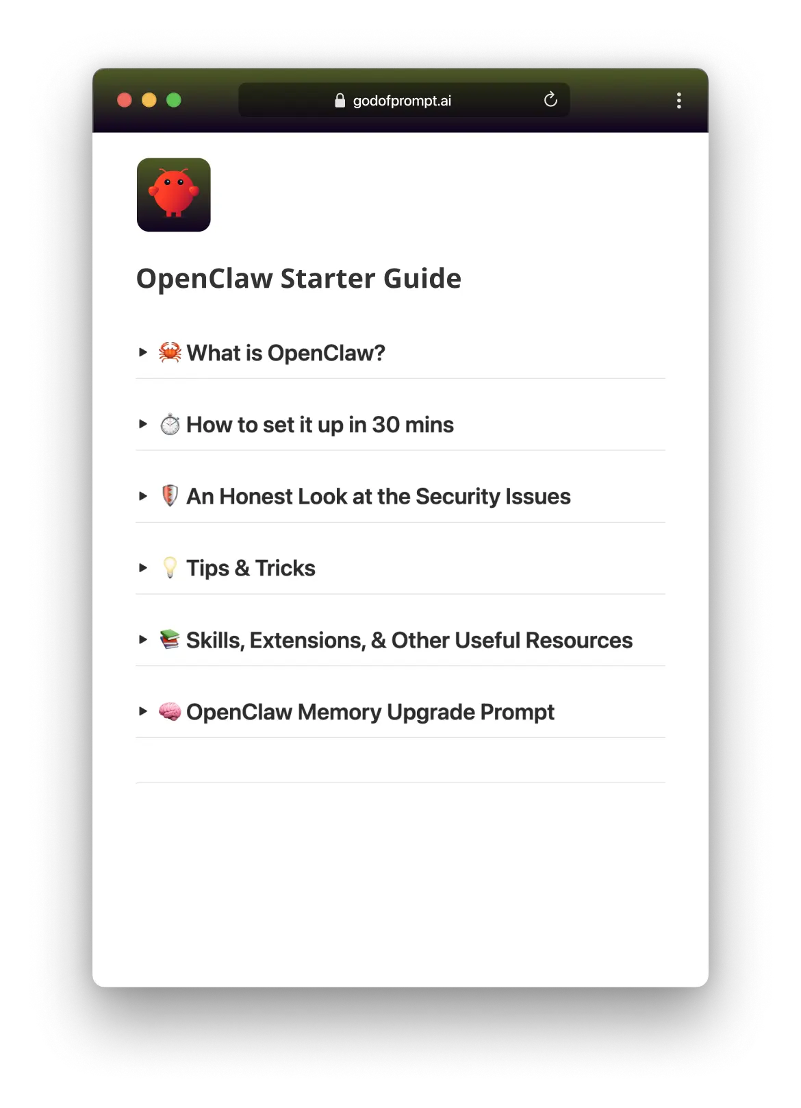 OpenClaw Starter Guide | God of Prompt
